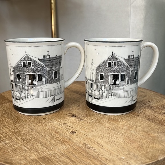 Vintage | Dining | 2 Vintage Bruce E Hart Cape Cod Coffee Mugs Cups ...